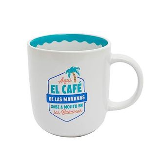 Mr. Wonderful Mr.Wonderful Tasse, Hier schmeckt der Morgenkaffee nach Mojito auf den Bahamas, 12 x 15,5 x 18,5 cm