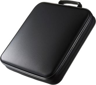 BESPORTBLE DVD H&uuml;lle und CD Organizer mit 160 Steckpl&auml;tzen Sto&szlig;gesch&uuml;tzte Aufbewahrungstasche mit V F&ouml;rmigem Ausschnitt Platzsparend f&uuml;r CDs und DVDs Schwarzes M