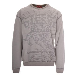 Diesel S-Aron-Raw Sweatshirt - - Sweatshirts & Hoodies - Herren - Grau - S