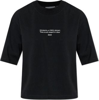 Off-white Femme, Tops, Noir, Taille: 40 FR T-Chemises