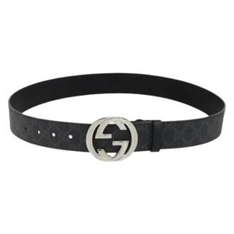 Gucci Ceinture Vintage en Toile Pre-owned - Femme - Pre-owned - Noir - Taille: ONE Size