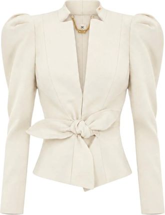 Elisabetta Franchi Blazer Slim avec - Femme - Vestes - Blanc - Taille: 36 FR