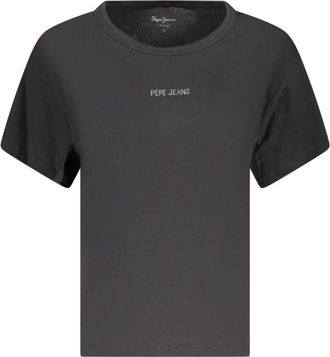 Pepe Jeans London Femme, Tops, Noir, Taille: 36 FR T-shirt &agrave; manches courtes