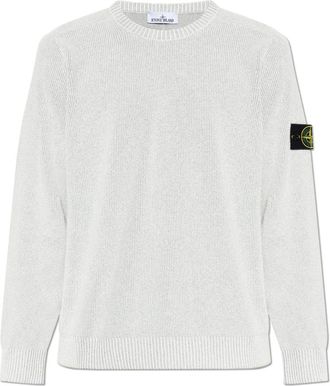 Stone Island Homme, Pulls, Gris, Taille: L Pull Ras du Cou en Tricot C&ocirc;tel&eacute;