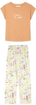 Women'secret Long Pyjama Weekly Hope, Orange, XXL Femme