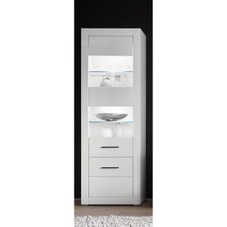 Loftscape home24 Standvitrine 65 x 198 x 35cm Weiß