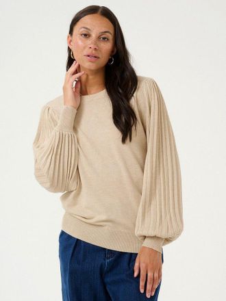 Kaffe Strickpullover KA Lone (1-tlg) Plissee