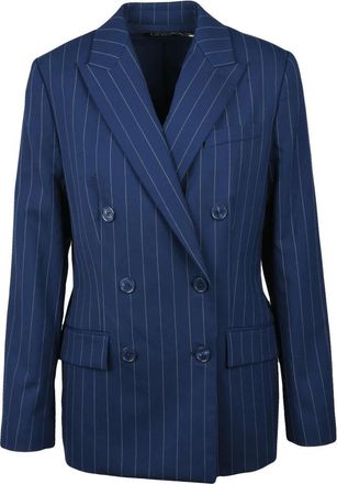 Ralph Lauren Femme, Vestes, Bleu, Taille: 40 FR Veste crois&eacute;e