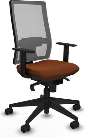 Piqueras y Crespo Stuhl f&uuml;r gute K&ouml;rperhaltung mit 1D-Armen, h&ouml;henverstellbare Lendenwirbelst&uuml;tze, ausgestattet mit 5 Positionen und eingespritztem Schaum. Mit Rollen v