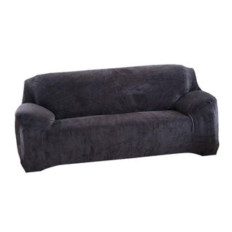 Cabilock Dicker Elastischer Sofabezug aus Polyester Spandex rutschfeste Schonbezug slipcover Sitzer Couch Pflegeleicht Schützend Grauer Stretch sofaüberzug