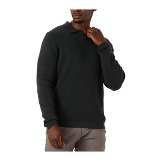 Dstrezzed Gr&uuml;ner Langarm-Polo-Pullover - - Knitwear - Herren - Gr&uuml;n - M