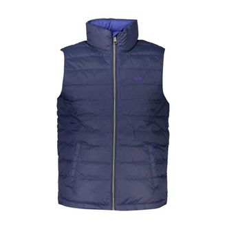 La Martina &Auml;rmellose Polyamidjacke mit Stickerei und mehreren Taschen - - Jackets - Herren - Blau - L