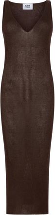 Alpha Studio Femme, Robes, Brun, Taille: 40 FR Robe Midi en Maille