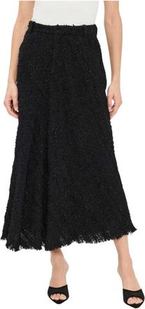 Iro Iro, Femme, Jupes, Noir, Taille: 40 FR Mini-jupe en Tweed Noir avec Poches