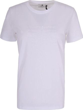 Elisabetta Franchi Femme, Tops, Blanc, Taille: 42 FR T-Chemises