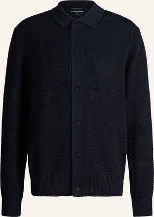 Strellson Strick-Poloshirt blau