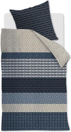 Beddinghouse Bettw&auml;sche Lance, blau, Gr&ouml;&szlig;e:135x200 cm + 80x80 cm