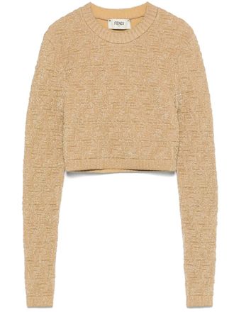 Fendi pull à motif monogrammé - Or