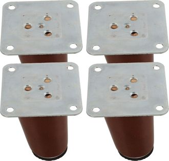 Hemobllo Ciieeo M&ouml;belf&uuml;&szlig;e aus Massivholz Walnuss Sofabeine mit Rutschfestem Schutz f&uuml;r Sofa Schrank und TV M&ouml;bel Stabile Ersatz Tischbeine im Mid Century Stil