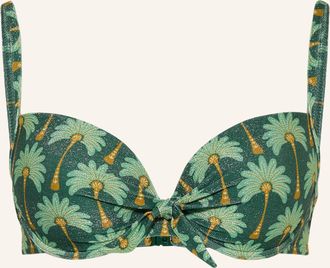 Watercult Watercult B&uuml;gel-Bikini-Top Tropical Muse Mit Glitzergarn gruen