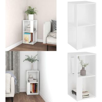 vidaXL Vidaxl - Armoire dangle Blanc 33x33x67 cm Bois ding&eacute;nierie - Meuble Dangle - Armoire Dangle - Rangement Mural - Biblioth&egrave;que Murale - &Eacute;tag&egrave;re