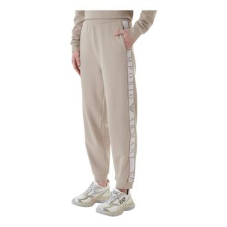 Emporio Armani Emporio Armani Ea7, Femme, Pantalons, Beige, Taille: 38 FR Pantalone in jersey logato
