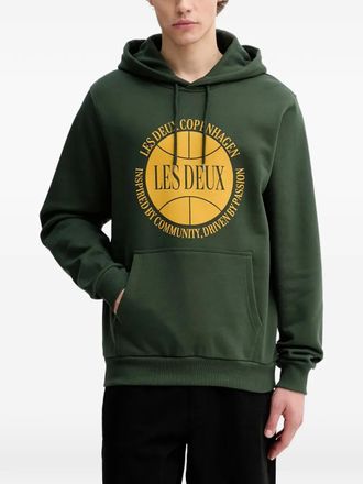 Les Deux Ben Basketball Hoodie mit Print - Gr&uuml;n