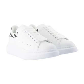Alexander McQueen Womens Oversized Leather Sneaker White Calfskin