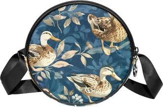Generic Petit sac &agrave; bandouli&egrave;re circulaire pour femme, petit sac &agrave; bandouli&egrave;re avec fermeture &eacute;clair, bretelles r&eacute;glables, sac &agrave; main rond d&eacute;contract&eacute; pour fe