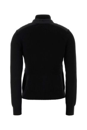 Moncler Quilted Nylon and Wool-Knit Down Jacket - Black