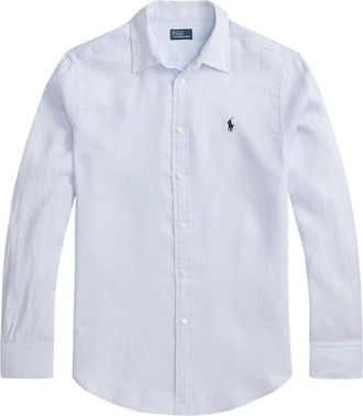 Polo Ralph Lauren Femme, Blouses et Chemises, Bleu, Taille: 42 FR Long Sleeve Button Front Shirt