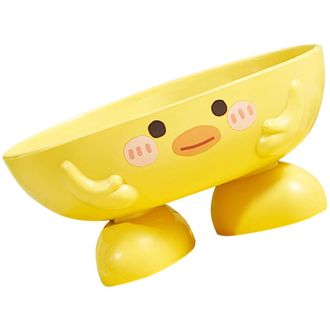 FOMIYES 2 St&uuml;ck Seifenschalen mit Entenmotiv Kunststoff Abflussfunktion Gelb Seifenhalter f&uuml;r Badezimmer Dusche und K&uuml;che Langlebig und Vielseitig Einsetzbar