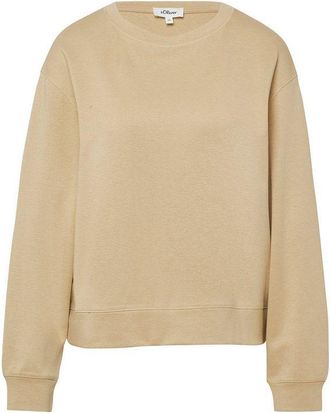 s.Oliver Sweatshirt Sweatshirt Verk&uuml;rztes Sweatshirt im Relaxed Fit aus Baumwollmix