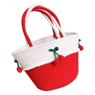 BESPORTBLE UPKOCH Paquet &agrave; Main en Coton Tiss&eacute; &agrave; la Main pour Femme Paquet de Plage en Paille Naturel Portable L&eacute;ger pour Vacances Shopping et Sorties d&Eacute;t&eacute; Poche