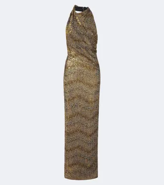 Missoni Robe aus Lam&eacute; mit Pailletten