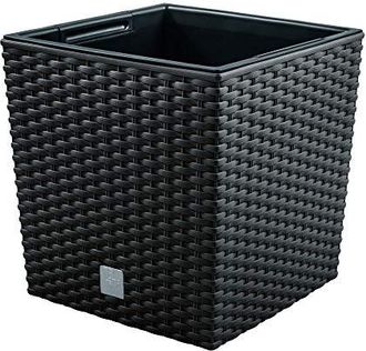Prosperplast 4 -Liter -Zeit Pot mit Eimer zu pflanzen in Anthrazitfarbe 17 x 17 x 17 cm