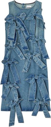 Ganni Femme, Robes, Bleu, Taille: 40 FR Robe Midi en Denim Rigide L&eacute;ger