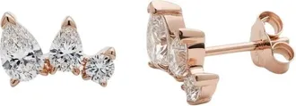 Pandora Femme, Accessoires, Blanc, Taille: ONE Size Boucles doreilles puces poire scintillantes