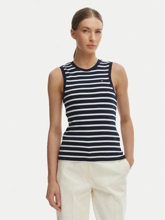 Tommy Hilfiger Top WW0WW47806 Dunkelblau Slim Fit
