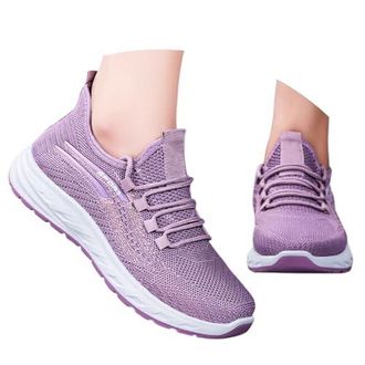 Generic Chaussure Femme Ete Pas Cher Baskets sans La&ccedil;Age Lacet Legere Basket Enfiler Facile Plat Marche Sport Chaussures D&eacute;contract&eacute;es en Toile Jogging Peu Pr