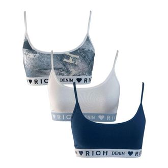 John Richmond Tripack Bandeau Denim BHs - - Underwear - Damen - Mehrfarbig - S