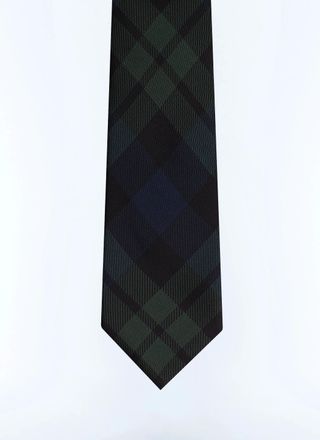 Fursac Cravate en soie &agrave; motif tartan - Taille Unique - Homme