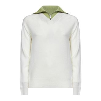 Maison Margiela V-neck Strickware - - Knitwear - Damen - Wei&szlig; - L