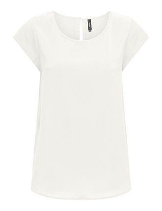 Only Damen Onlnova Life Elite S/S Solid Top, Cloud Dancer, 36