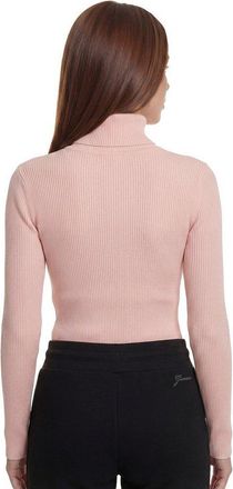 Guess Rollkragenpullover LS TN ELLIE SWTR in gerippter Struktur, Knopf-Details