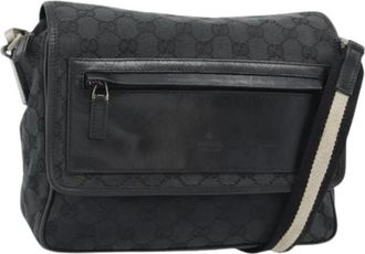 Gucci Sac bandouli&egrave;re GG Canvas Pre-owned - Femme - Pre-owned - Noir - Taille: ONE Size
