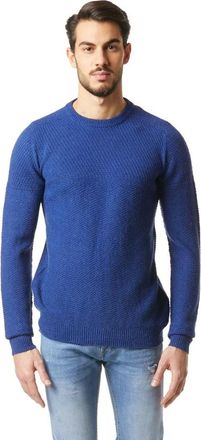 Gas Gas, Homme, Pulls, Bleu, Taille: 2XL Pull ras du cou en maille