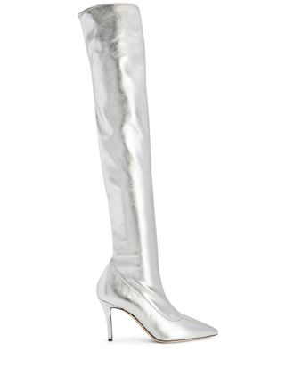 Giuseppe Zanotti Felicity Overknee-Stiefel 90mm - Silber