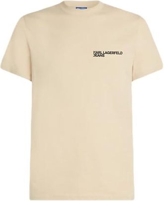 Karl Lagerfeld Karl Lagerfeld Jeans, Homme, T-Shirt Slim À Manches Courtes Avec Logo Essentiel, Coupe Slim, Brun, M