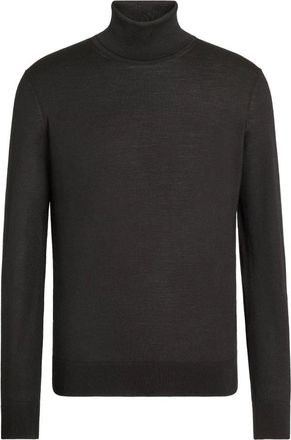 Ermenegildo Zegna Homme, Pulls, Noir, Taille: XL Cashseta Turtleneck